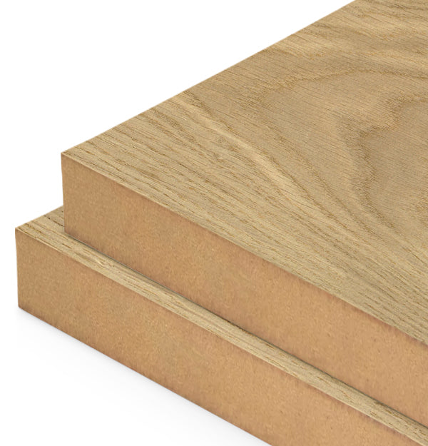 European Oak Veneer Crown Cut on Moisture Resistant MDF – Bord Products