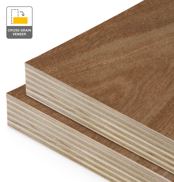 Ironbark Veneer Crown Cut Cross Grain on Plywood – Bord Products
