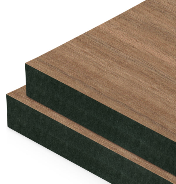 Ironbark Veneer Quarter Cut on Black MDF – Bord Products