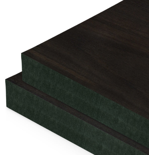 Smoked Eucalyptus Veneer Crown Cut on Black MDF – Bord Products