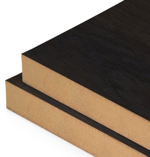 Smoked Oak Veneer Crown Cut on Moisture Resistant MDF – Bord Products