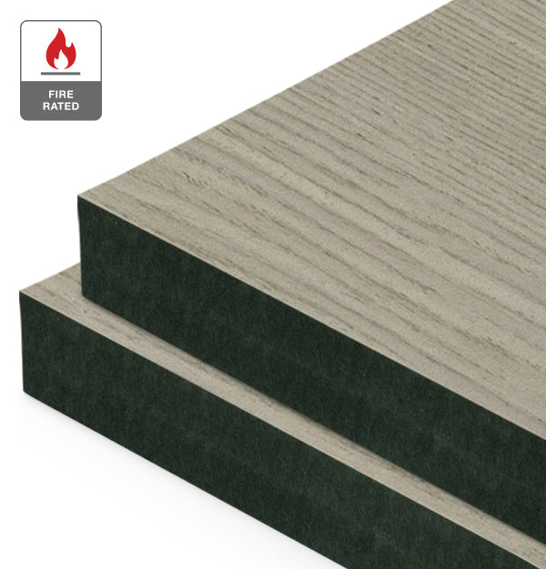 Dovetail Reconstituted Veneer on Fire Rated Black MDF – Bord Products