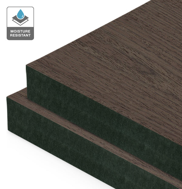 Intense Cocoa Reconstituted Veneer on Black Moisture Resistant MDF ...