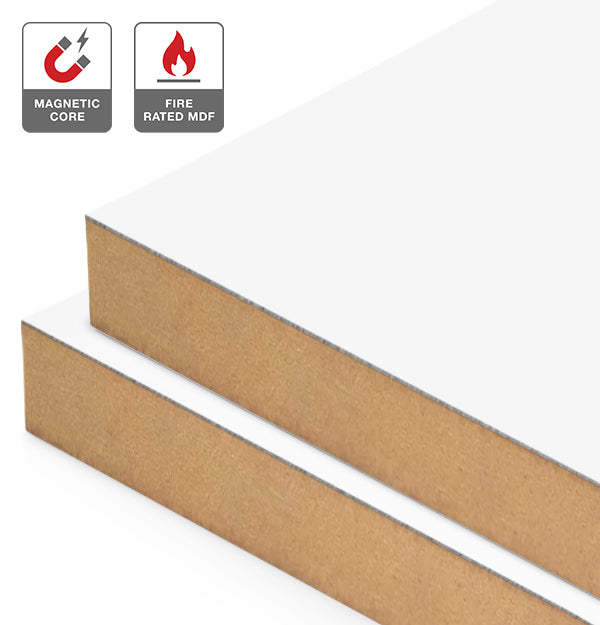 White Magnetic Laminate on Fire Rated MDF – Bord Products